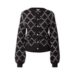 Object Strickjacke 'OBJPILUNA' Damen Gr&ouml;&szlig;e XL schwarz / wei&szlig;