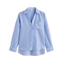 next Bluse Damen Gr&ouml;&szlig;e XXXL taubenblau / wei&szlig;