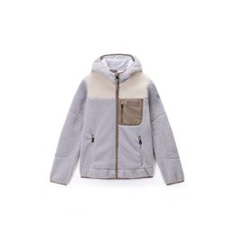 Napapijri Fleecejacke 'Yupik' Damen Gr&ouml;&szlig;e L creme / hellbeige / brokat