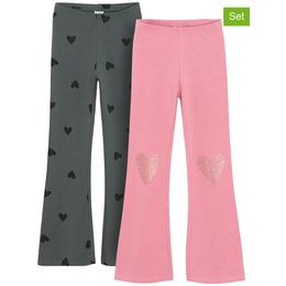 COOL CLUB 2er-Set: Leggings in Anthrazit/ Rosa - 47% | Größe 104 | Kinderhosen