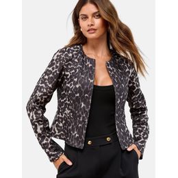 Lipsy Jacke Damen Gr&ouml;&szlig;e XS grau / schwarz / wei&szlig;