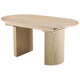 Esstisch Home Affaire "Gartempe", eichefarben, eichefarben, eichefarben, B:160 H:76cm T:90cm, Tische, Esstisch, ausziehbar 160-210 cm, Synchronauszug, inkl Einlegeplatte, Breite 90cm