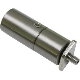 Gardinenstangenhalter Gardinia "Deckentr&auml;ger kurz" Gr. 1, silber (edelstahlfarben), B:2cm L:3,6cm, Gardinenstangenhalterungen, Serie Einzelprogramm Chicago &Oslash; 20 mm