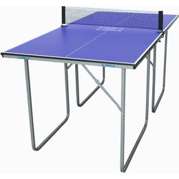 Mini-Tischtennisplatte Joola "Midsize", blau (blau, grau), TischtennisplattenB:84cm H:76cm L:168cm, Das Netz ist im Lieferumfang enthalten, B:84cm H:76cm L:168cm