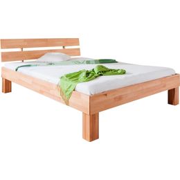 Massivholzbett Relita "Julia, Deal f&uuml;r begrenzte Zeit", beige (buche ge&ouml;lt), B:105cm H:75cm L:212cm, Betten, Massivholzbett, stabverleimte Buche, oberfl&auml;che ge&ouml;lt, verschiedene Breiten