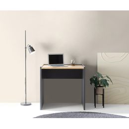 Schreibtisch Inosign "CiTY/GiRON", grau (anthrazit, eiche wotan dekor, anthrazit, eiche wotan dekor), B:80cm H:76,2cm T:62,2cm, Tische, moderner Computertisch, wohnliches Home Office, Breite 80 oder 143 cm