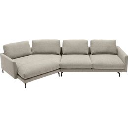Wohnlandschaft "CR.414 mit Kuschelecke für Wohlfühlkomfort", beige (graubeige, natur), B:353cm H:91cm T:175cm, CREATION BY ROLF BENZ, Sofas, Wahlweise aus Leder oder Chenille