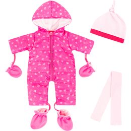 Puppenkleidung BAYER "Schneeoverall 38-42", pink (pink, rosa), Puppenkleidung, Jungen