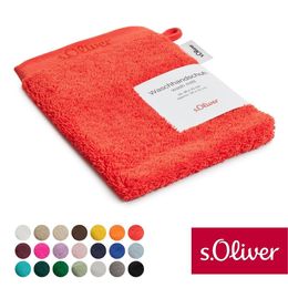 Waschhandschuh s.Oliver "s.Oliver, Premium Qualität, 600 gr/m², auch als Sets erhältlich", rot, B:16cm L:21cm, Walkfrottier, Baumwolle, Handtücher, große Farbauswahl, auch als Duschtuch, Handtuch, Gästetuch