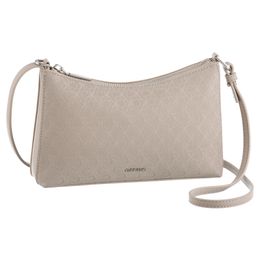 Umhängetasche Calvin Klein "CK MST AP CNV LG JQD", Damen, Gr. B/H/T: 22cm x 13,5cm x 4,5cm, grau, Lederimitat, gemustert, Taschen, Schultertasche, Handtasche Damen mit CK-Monogramm