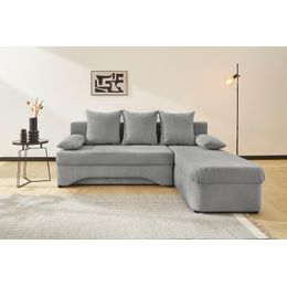 Jockenh&ouml;fer Ecksofa JOCKENH&Ouml;FER GRUPPE "L-Form, B: 191 cm", grau (hellgrau), B:191cm H:87cm T:142cm, Sofas, Ecksofa, mit Bettfunktion & Bettkasten, Unser Dauertiefpreis, Topseller