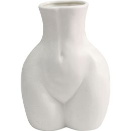 Tischvase KARE DESIGN "Vase Donna", beige, B:16cm H:21,5cm T:12cm, Keramik, Steingut, Vasen