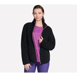 Plüschjacke Skechers "SKECH-SHERPA JACKET", Damen, Gr. XL, schwarz, Obermaterial: 100% Polyester, Jacken