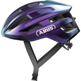 Fahrradhelm Abus "POWERDOME" Gr. M, lila, Helme, M Kopfumfang: 54cm - 58cm, Farbverlauf, gl&auml;nzend