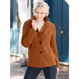 Langjacke Classic Basics, Damen, Gr. 38, braun (cognac), 100% Polyester, unifarben, Jacken