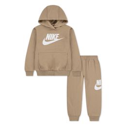 Jogginganzug Nike Sportswear "NKN CLUB FLEECE SET", Jungen, Gr. 116 (6), hemp, Sweatware, Obermaterial: 60% Baumwolle, 40% Polyester, Sportanzüge, für Kinder