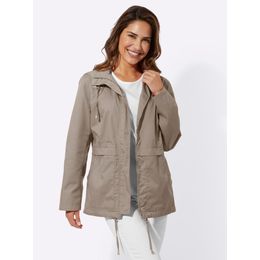 Anorak Classic Basics, Damen, Gr. 38, beige (sesam), 65% Polyester, 35% Baumwolle, unifarben, Jacken, Topseller