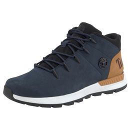 Schn&uuml;rboots Timberland "SPRINT TREKKERMID LACE UP SNEAKER", Damen, Gr. 43, blau (navy, wheat), Leder, Synthetik, Schuhe Schn&uuml;rboots, Winterschuhe, Sneakerboots, Winterboots, Topseller