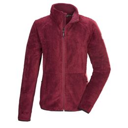 Fleecejacke Killtec "KOW 6 WMN KNTFLC JCKT", Damen, Gr. 36, rot (weinrot), Obermaterial: 100% Polyester, Jacken, wärmend & windabweisend, Übergangsjacke