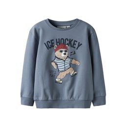name it Sweatshirt 'NMMSaxo' Jungen Größe 98 navy / rauchblau / brokat / karminrot