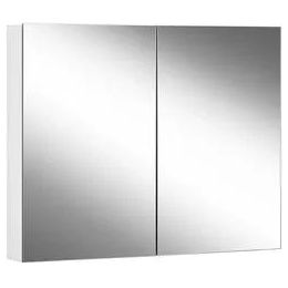 Schneider EASY Spiegelschrank, ohne Beleuchtung, 2 T&uuml;ren, Bandung links u. rechts, 795x120x700mm, 177.080.02.02, Ausf&uuml;hrung: EU-Norm/Steckdose links und rechts unten an Seitenwand