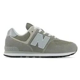 New Balance Unisex f&uuml;r Kinder. GC574V1 Leder Turnschuhe 574 grau (37), Wohnung, Schn&uuml;rsenkel, L&auml;ssig, Kinderbekleidung