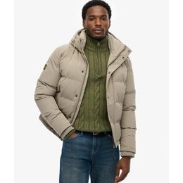 Superdry Herren Everest Kurze Pufferjacke mit Kapuze Dark Grey - Gr&ouml;&szlig;e: S 10202020005478PS001