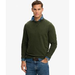 Superdry Herren Baumwolle Stichdetail Klassisches Essential Sweatshirt, Dunkelgr&uuml;n - Gr&ouml;&szlig;e: XL 1040607500810LO3004