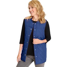 Damen Longweste mit Stepp-Muster jeansblau, Gr&ouml;&szlig;e 42