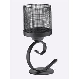 HEINE HOME Windlicht, Schwarz, Gr. H/B/T ca. 32/17,5/13 cm, Deko-Artikel, Material: Metall