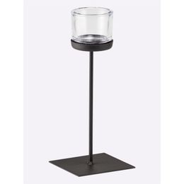 HEINE HOME Windlicht, Braun, Gr. H/B/T ca. 40/10/10 cm, Deko-Artikel, Material: Glas