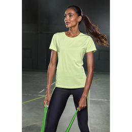 active by Lascana LASCANA ACTIVE T-Shirt grün Gr. XS (32/34) für Damen. Rundhals und Mesheinsatz. Basic
