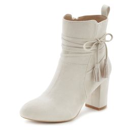 Lascana Damen Stiefelette, beige, Größe 42