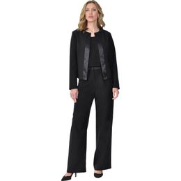 CR&Eacute;ATION L Damen Blazer mit Satin-Blende schwarz Gr&ouml;&szlig;e 52
