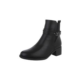 Ital-Design Stiefelette Damen Gr&ouml;&szlig;e 37 schwarz Winterschuhe