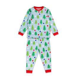 Toby tiger Schlafanzug 'Weihnachtsbaum' Jungen Gr&ouml;&szlig;e 98 hellblau
