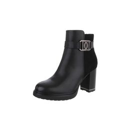 Ital-Design Stiefelette Damen Gr&ouml;&szlig;e 38 schwarz Winterschuhe