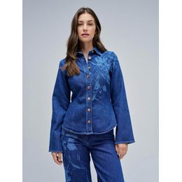 Salsa Jeans Bluse Damen Gr&ouml;&szlig;e S hellblau / dunkelblau
