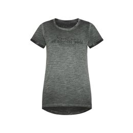 SOCCX T-Shirt im Used Look mit Label Prints Damen Gr&ouml;&szlig;e XXL gr&uuml;n