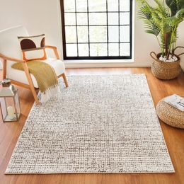 Teppich LIVABLISS "CAGLIARI", braun, B:160cm H:14mm L:213cm, Kunstfaser, Teppiche, Skandi Design, Modern Boho Kurzflor Wohnzimmerteppich, Schlafzimmer