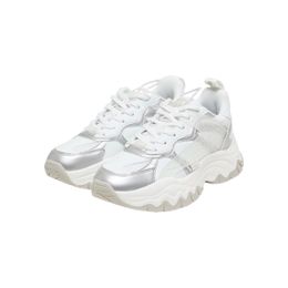 Buffalo Damen Trainingsschuh "Buffalo PATH LO - VEGAN NAPPA/MESH", Gr. 41wei&szlig;, silber, unifarben, Schuhe