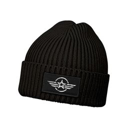 Neverless Beanie 'Airforce Wings' male Black size Onesize
