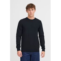 Rundhalspullover Blend "BHBRYAN CREW", Herren, Gr. L, grau (salute), Strick, Obermaterial: 70% Baumwolle, 30% Nylon, unifarben, regular fit hüftbedeckend, Rundhals, Strickbündchen, Pullover Rundhalspullover
