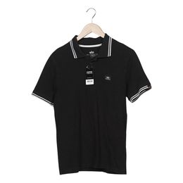Alpha Industries Poloshirt Herren Größe M Second Hand schwarz