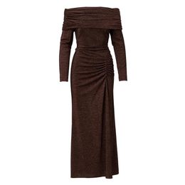 Adrianna Papell Strickkleid ' Metallic Knit Long Dress' Damen Gr&ouml;&szlig;e XL dunkelbraun