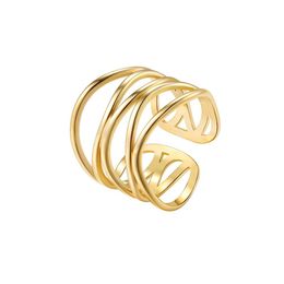 Hey Happiness Ring 'Weave' female Gold size 50-60