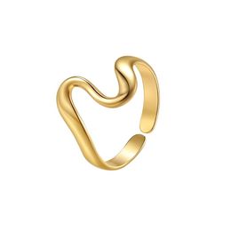Hey Happiness Ring 'Fluid Heart' Damen Gr&ouml;&szlig;e 50/60 gold