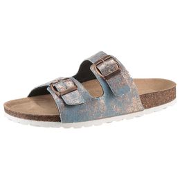 Aniston Pantolette Damen Gr&ouml;&szlig;e 41 blaumeliert / silber
