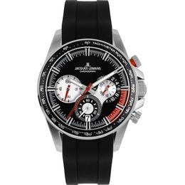 Jacques Lemans Uhr Herren Größe One Size silbergrau / rot / schwarz / weiß
