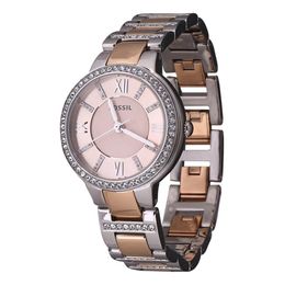 Fossil Quarzuhr 'Virginia ES3405' Damen Größe One Size rosegold / silber